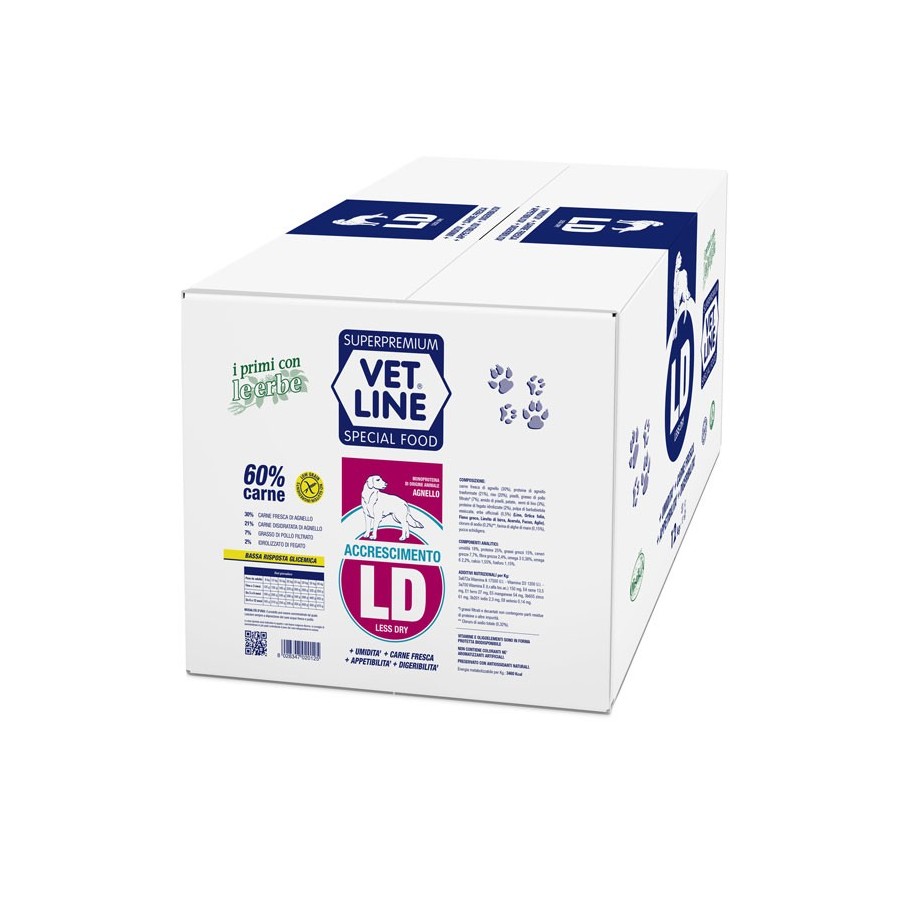 VET LINE Linea LD Crocchette Cane Accrescimento, Primi mesi, Adulti